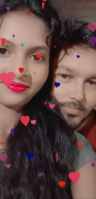 Romantic Heart Overlay Portrait - free download