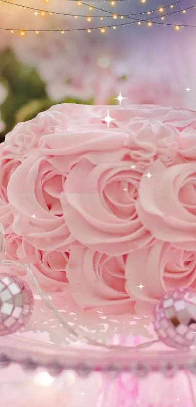 Romantic Pink Cake Wallpaper - free download