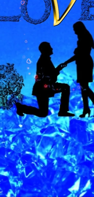 Romantic Proposal in Blue - free download