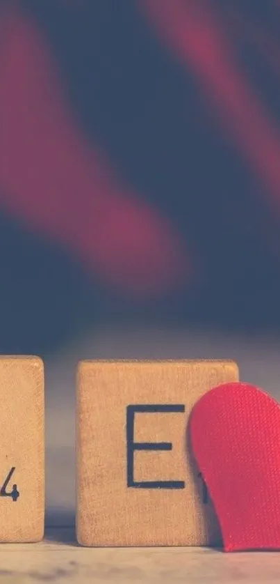 Romantic Scrabble Heart Scene - free download