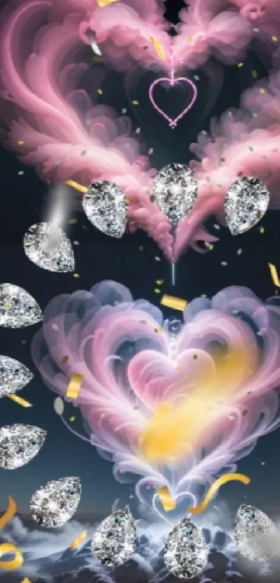 Romantic Smoke Heart Wallpaper - free download