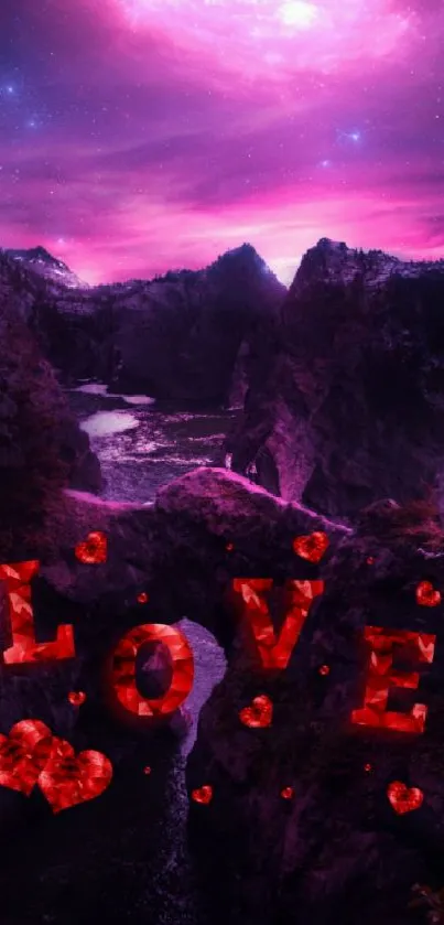 Romantic Starry Love Wallpaper - free download