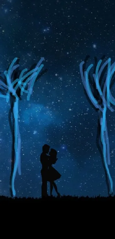 Romantic Starry Night Wallpaper - free download