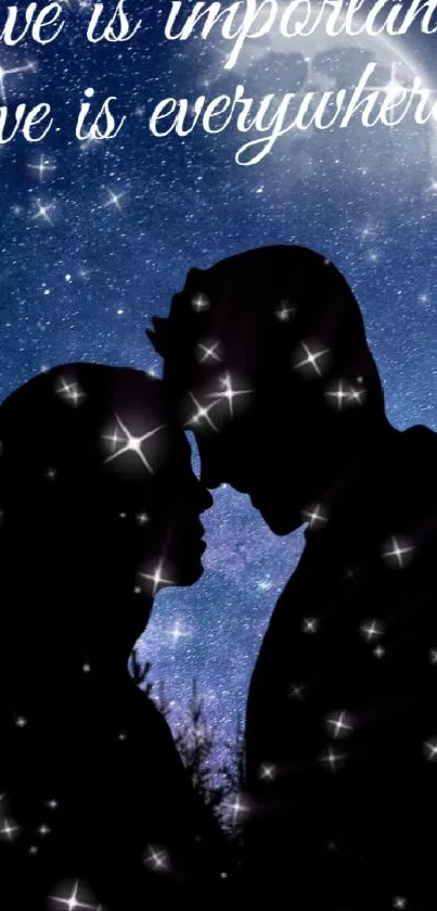 Romantic Starry Night Wallpaper - free download
