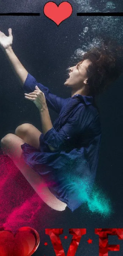 Romantic Underwater Love Art - free download