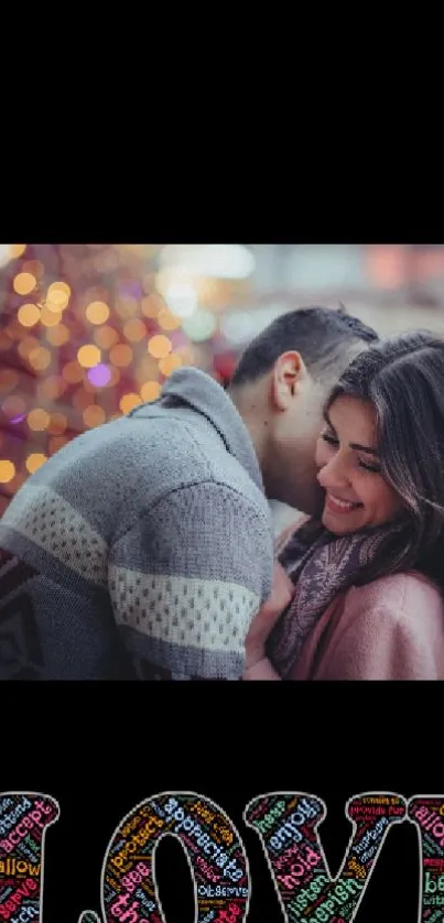Romantic Winter Couple Wallpaper - free download