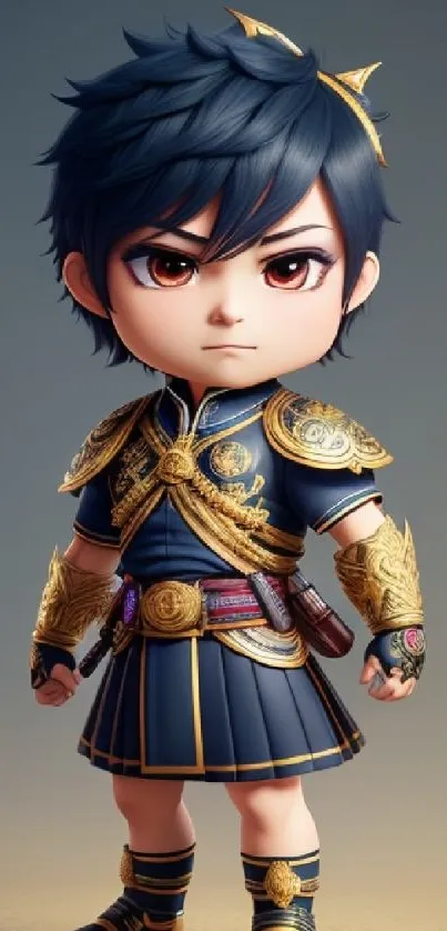 Royal Warrior Chibi Art Design - free download