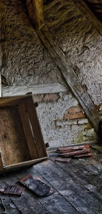 Rustic Attic Wooden Crates Wallpaper - free download