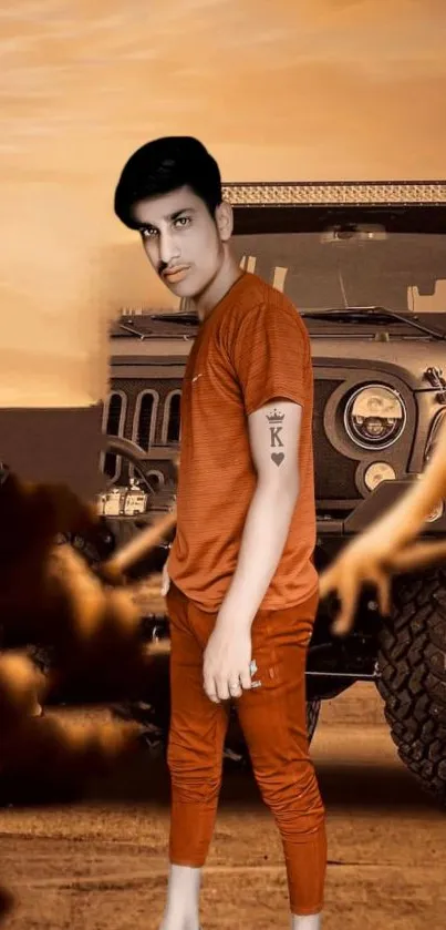 Rustic Jeep Adventure Wallpaper - free download