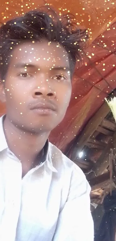 Rustic Orange Ambience Wallpaper - free download