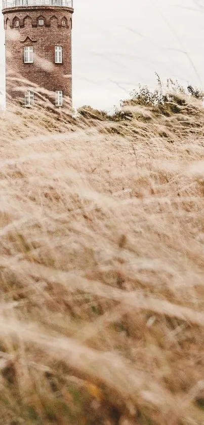 Rustic Tower in Golden Field - free download