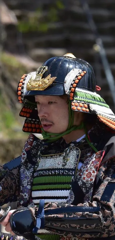 Samurai in Traditional Armor - free download