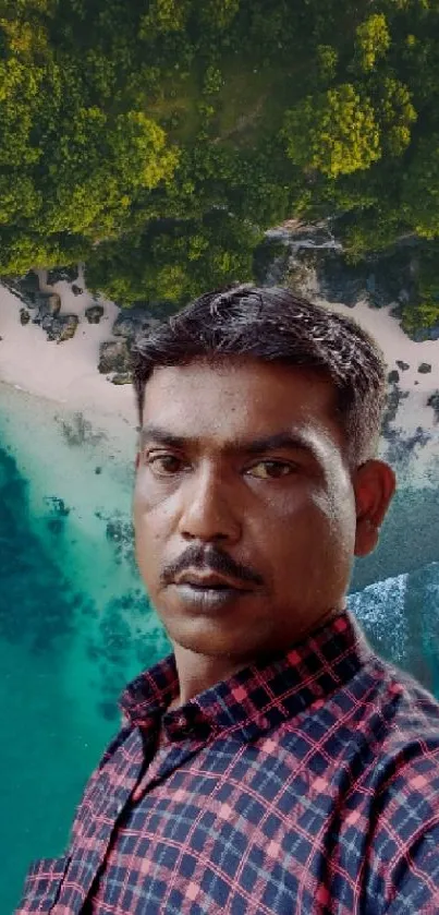 Scenic Beach with Portrait View - free download