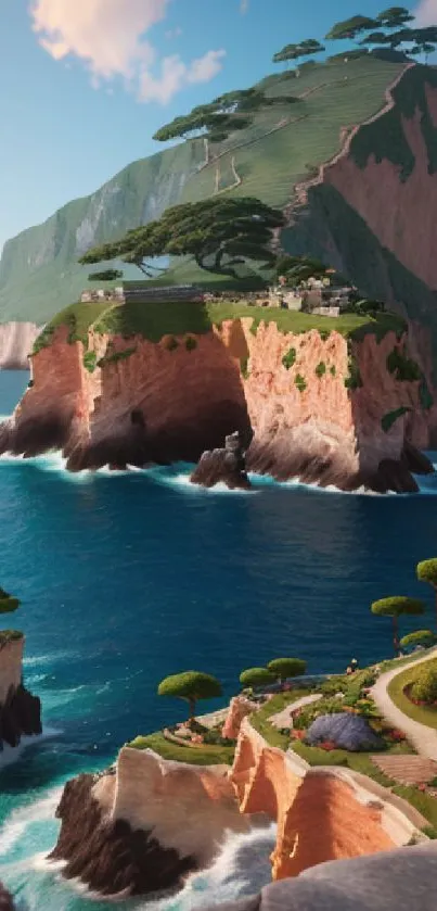 Scenic Coastal Island View - free download