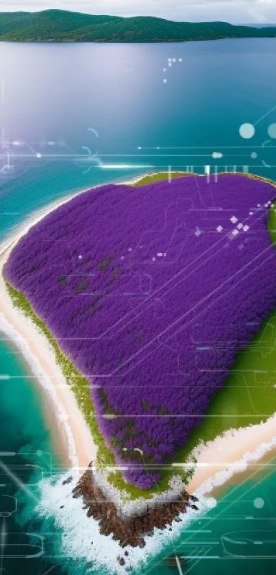 Scenic Purple Island Wallpaper - free download