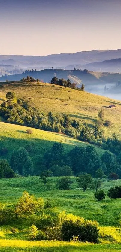 Scenic Sunrise Hill Landscape - free download