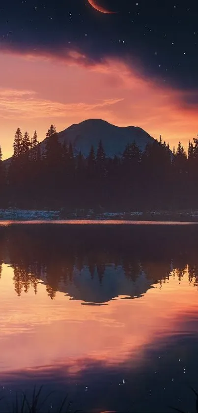 Scenic Sunset Lake Wallpaper - free download