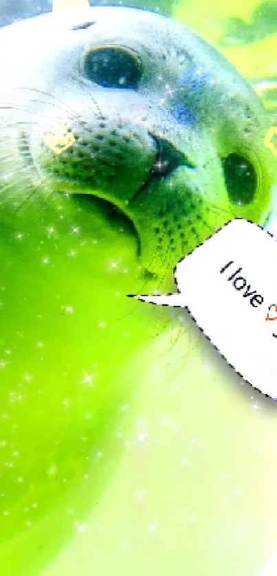 Seal Love Underwater Wallpaper - free download