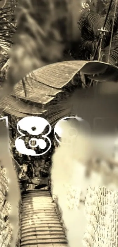 Sepia Nature Pathway Wallpaper - free download