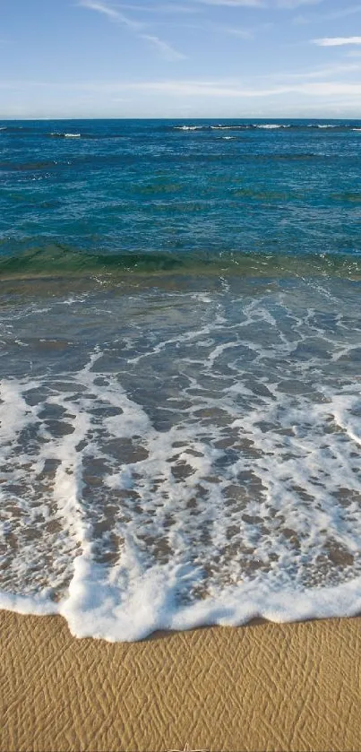 Serene Beach Ocean Waves Wallpaper - free download