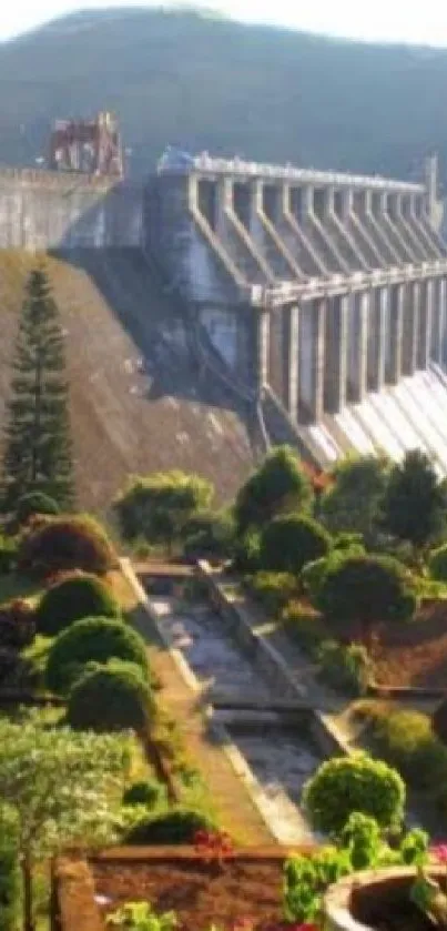 Serene Dam and Garden View - free download