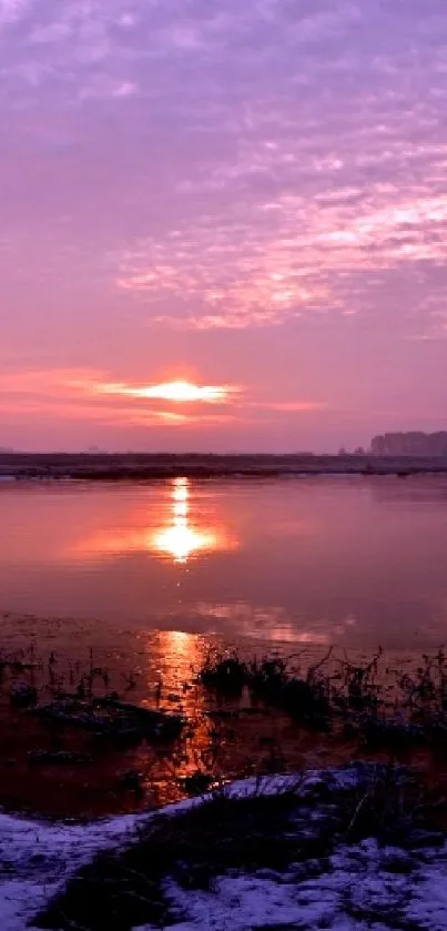 Serene Purple Sunset Wallpaper - free download