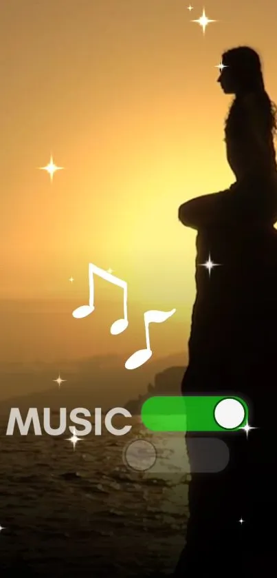 Serene Sunset Music Wallpaper - free download