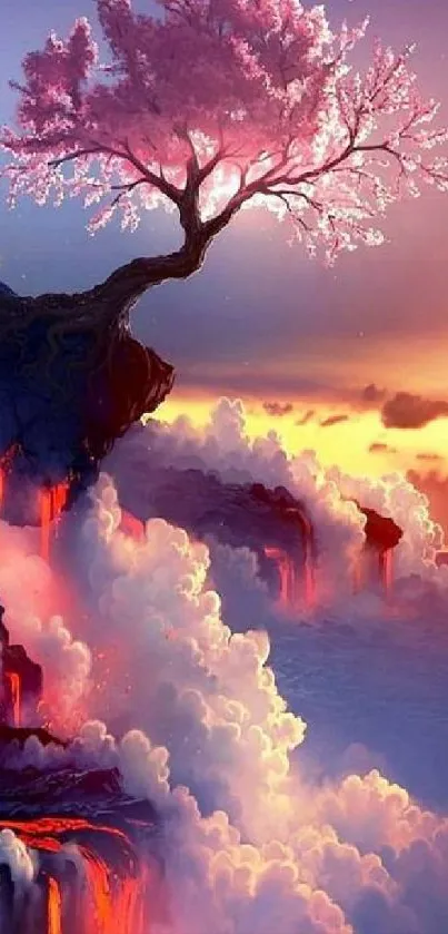 Serene Tree Cliff Wallpaper - free download