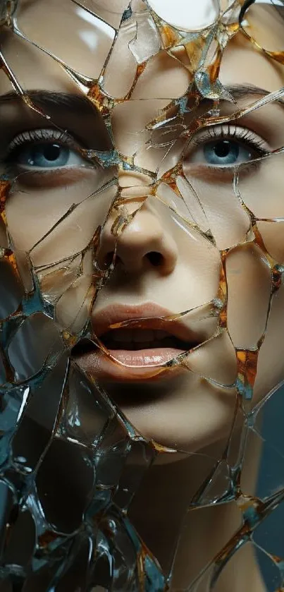 Shattered Glass Portrait Wallpaper - free download
