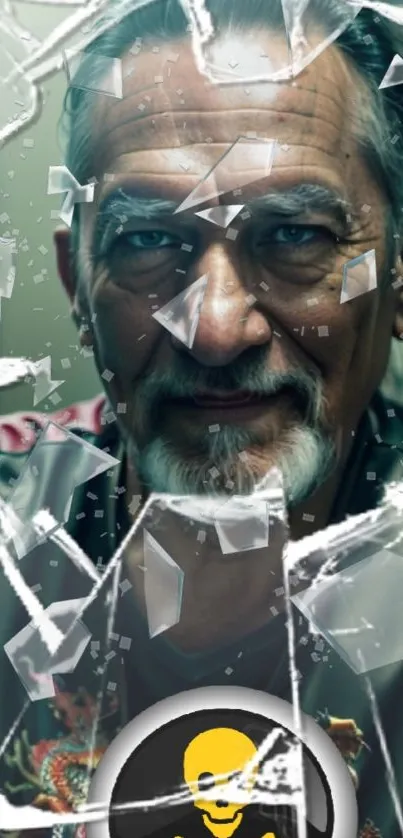 Shattered Glass Reflection Art - free download