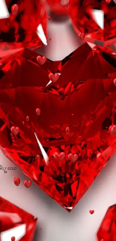 Shimmering Red Heart Gems - free download