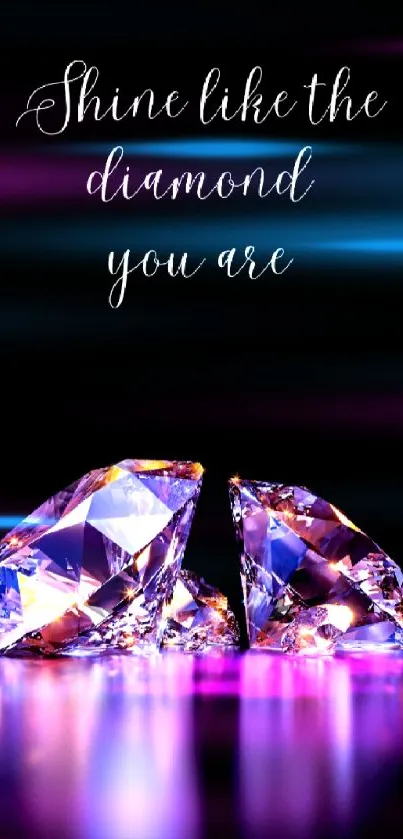 Shiny Diamond Quote Wallpaper - free download