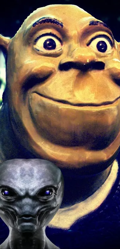 Shrek and Alien Fusion Art - free download