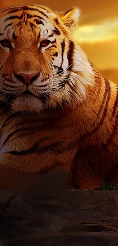 a tiger sitting! Live Wallpaper - free download