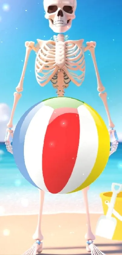 Skeleton Beach Fun Wallpaper - free download