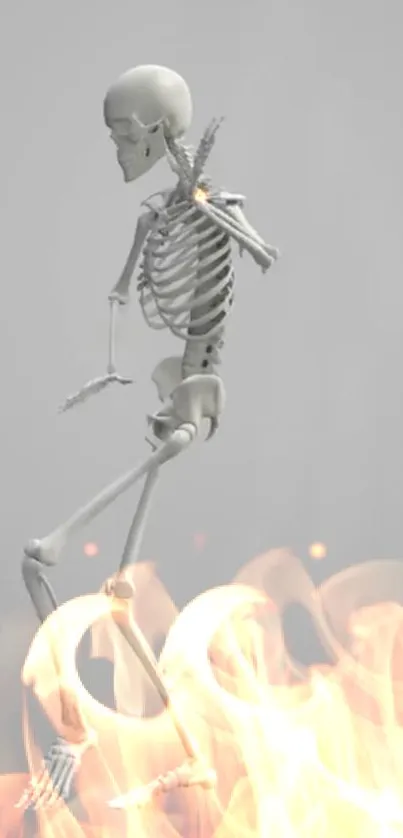 Skeleton in Fiery Design - free download