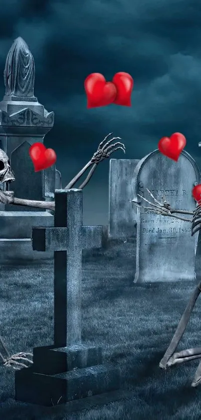 Skeleton Love in Graveyard - free download