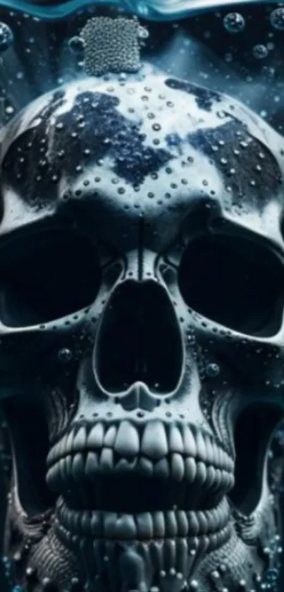 Skull in Bubbles Wallpaper - free download