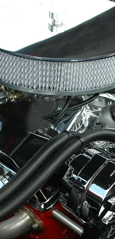 Sleek Engine Chrome Wallpaper - free download