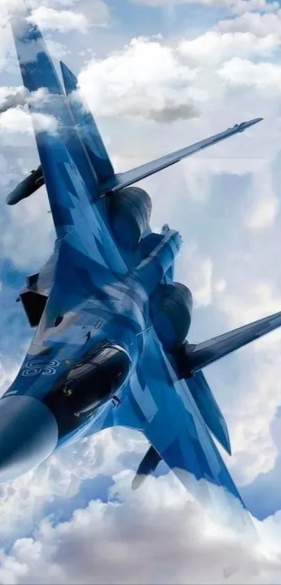 Sleek Jet in Cloudy Sky - free download