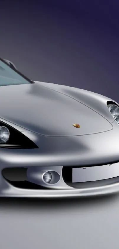 Sleek Silver Car Wallpaper - free download