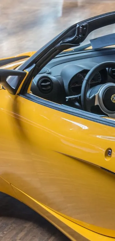 Sleek Yellow Sports Car - free download