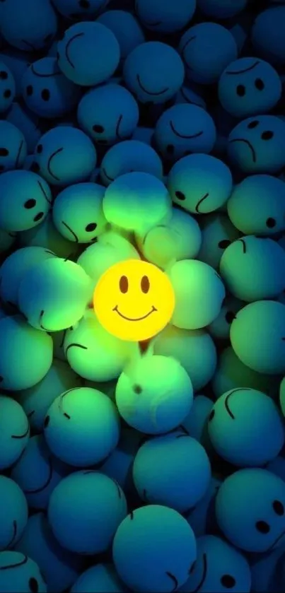 Vibrant Smiley Faces Wallpaper - free download