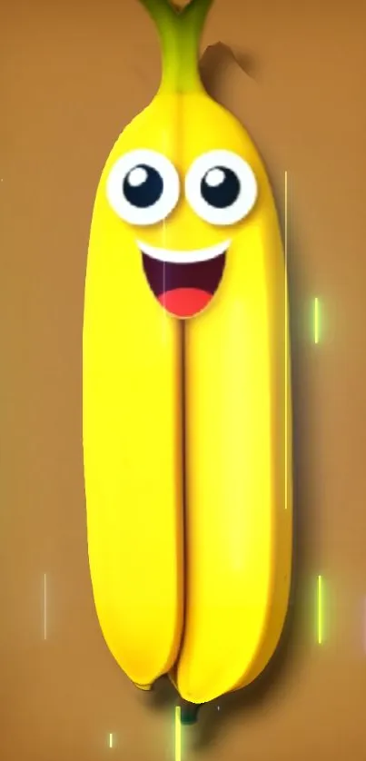 Smiling Banana Cartoon Wallpaper - free download