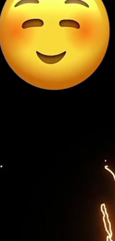 Smiling Emoji Night Sky - free download