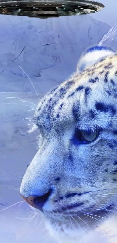 Snow Leopard and UFO Fantasy - free download