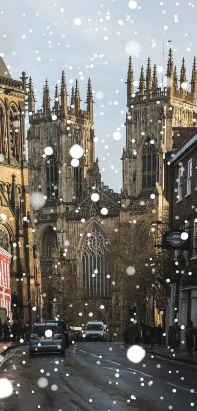 Snowy Cathedral Street View - free download