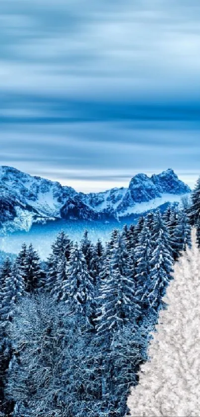 Snowy Mountain Phone Wallpaper - free download