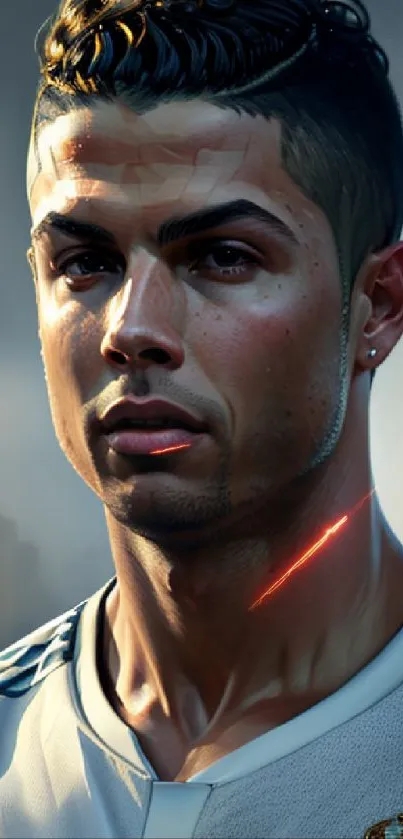 Soccer Star Portrait Wallpaper - free download