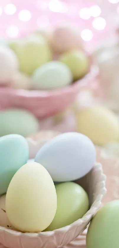 Soft Pastel Easter Eggs Display - free download
